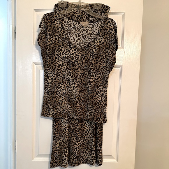 Susan Lawrence | Skirts | Vintage Susan Lawrence Cheetah Print 2 Piece ...